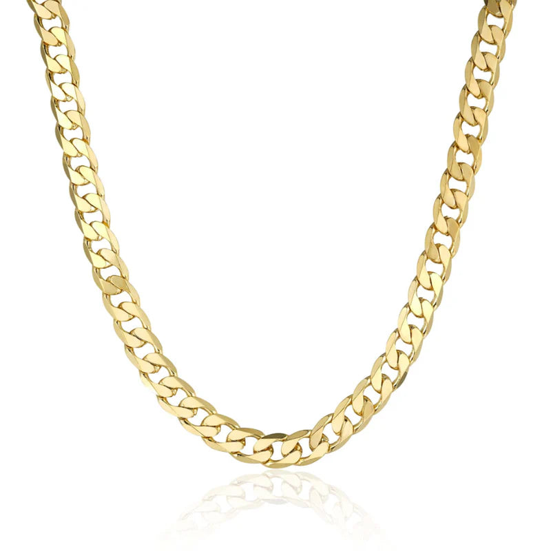New 9mm Gold-Filled Cuban Curb Chain – 24 Inches